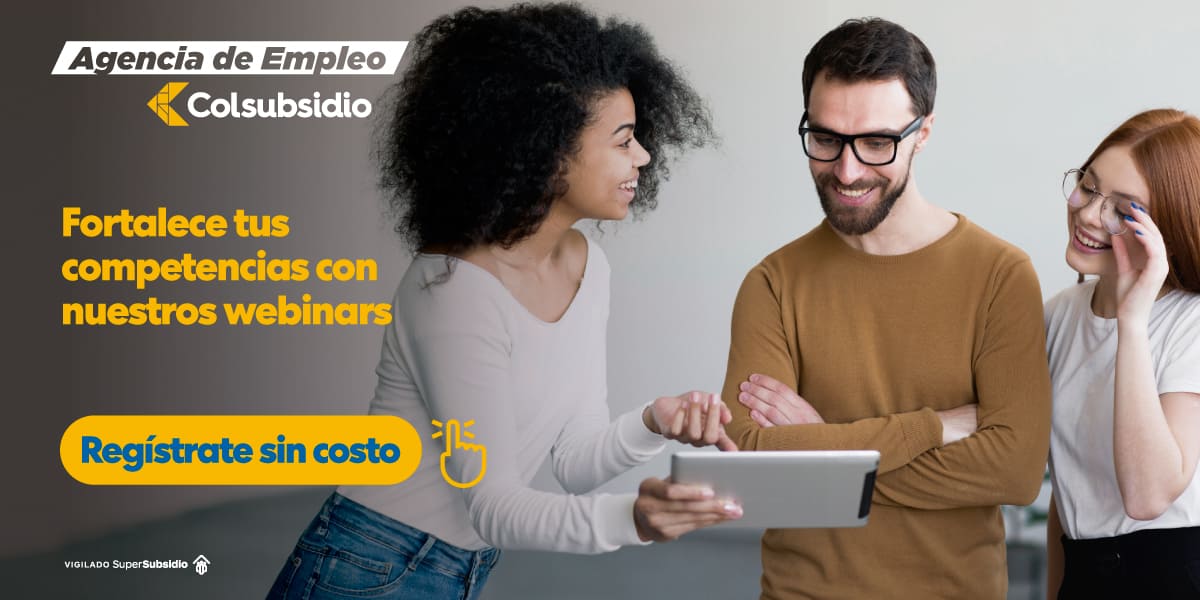 Webinars sin costo | Agencia de empleo Colsubsidio